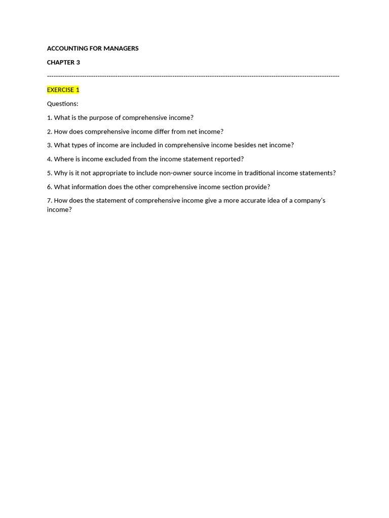 CHAPTER 3 Tutorial Question | PDF | Finance & Money Management