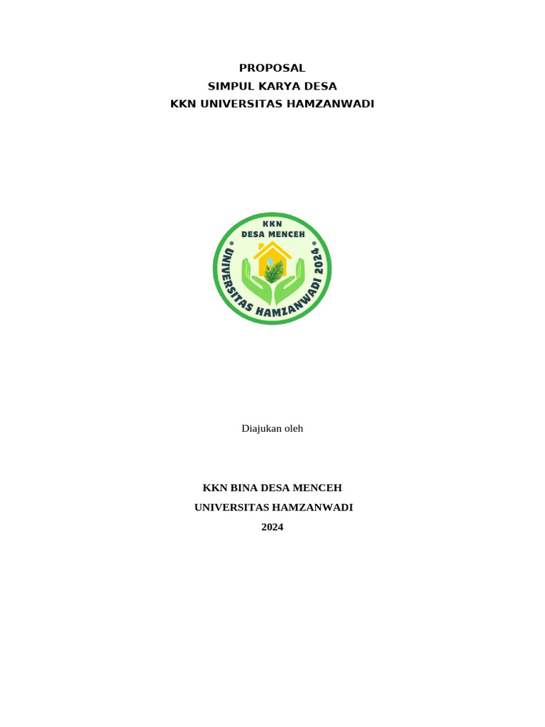 Proposal Simpul Karya Desa 2024 | PDF