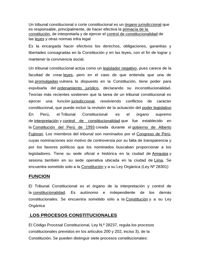 Tribunal | PDF | Constitución | Judicaturas