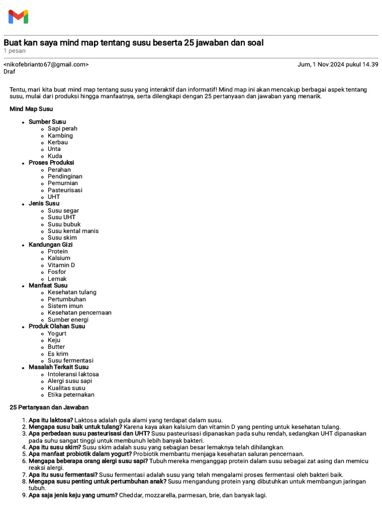 Gmail - Buat Kan Saya Mind Map Tentang Susu Beserta 25 Jawaban Dan Soal ...