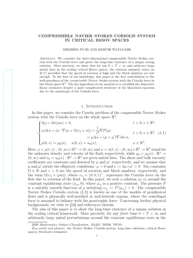 Compressible Navier-Stokes-Coriolis System in Critical Besov Spaces ...