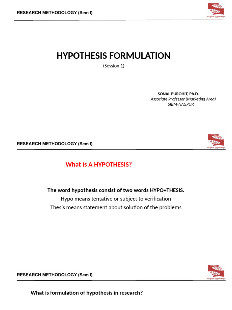 Hypothesis | PDF | Hypothesis | Methodology