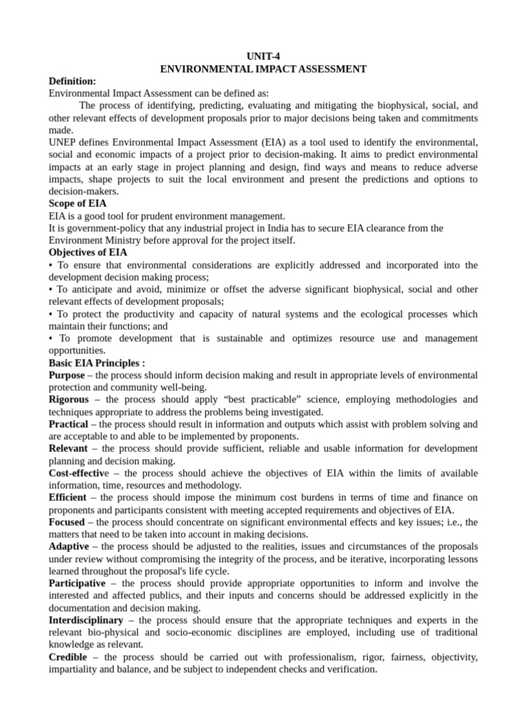 Understanding Environmental Impact Assessment | PDF | Life Cycle ...