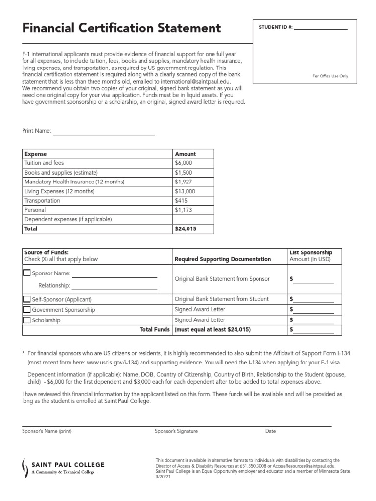 Financial Certification Statement | PDF | Social Science