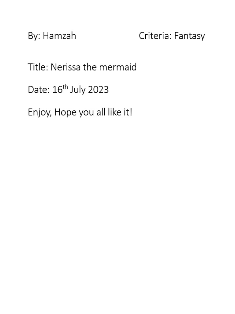 Nerissa the Mermaid | PDF