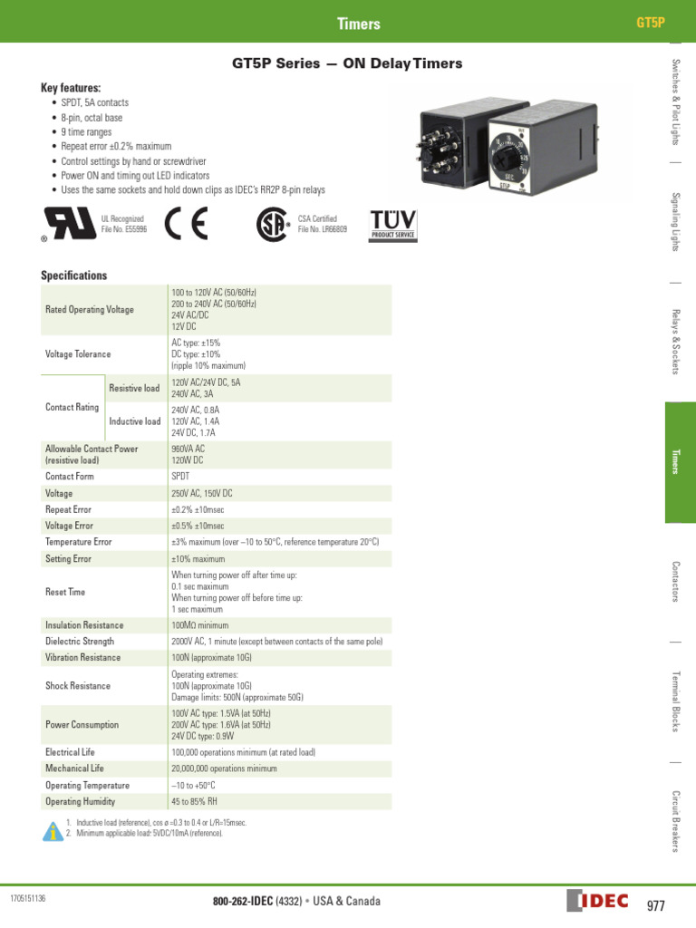 GT5 Series | PDF | Electrical Connector | Switch