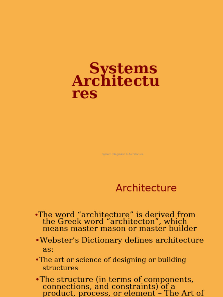 Lecture 3 Software Architecture 1 | PDF | System | Systems Engineering