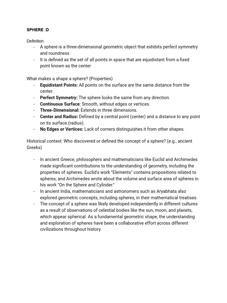 Sphere Pdf