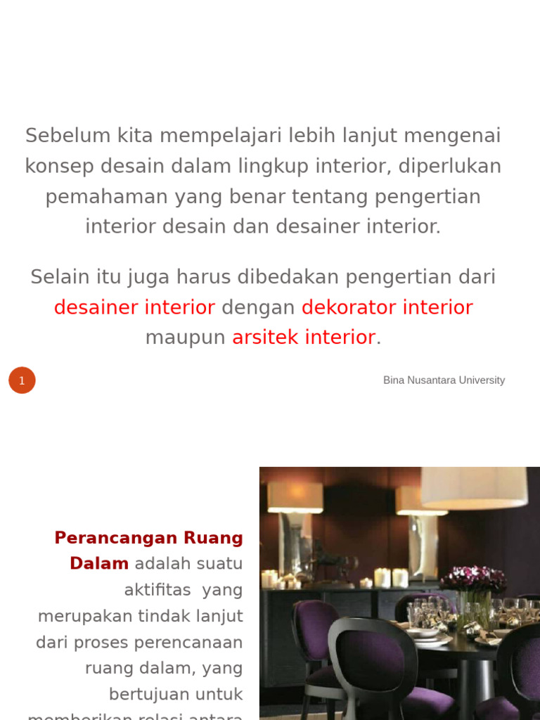 Desainer Atau Arsitek Interior | PDF