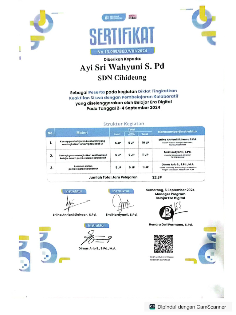 Sertifikat Ayi TGL 2-4 September 2024 | PDF