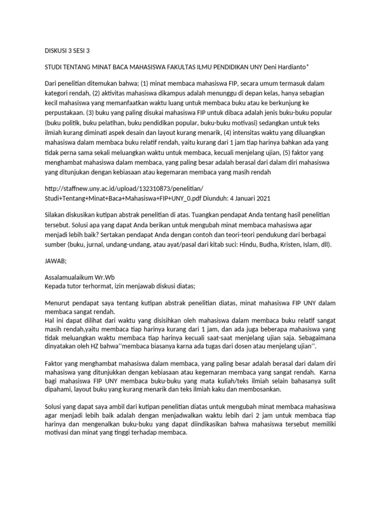 Diskusi 3 Sesi 3 | PDF
