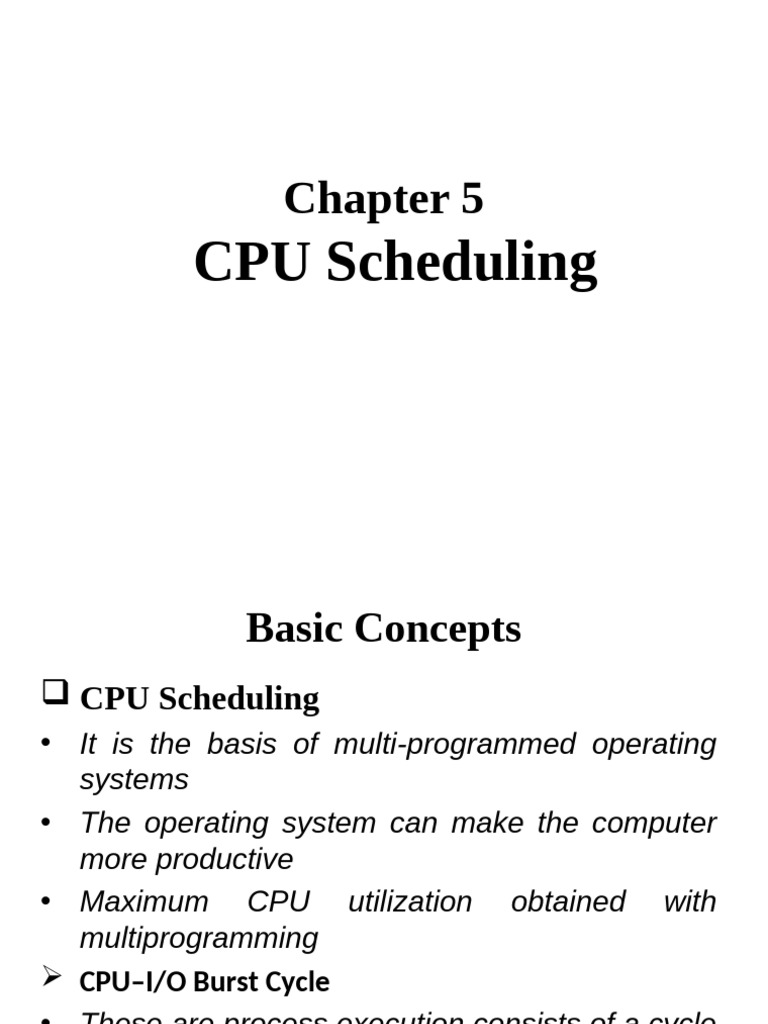 Lect5 Cpu Scheduling Pdf Scheduling Computing Process Computing 