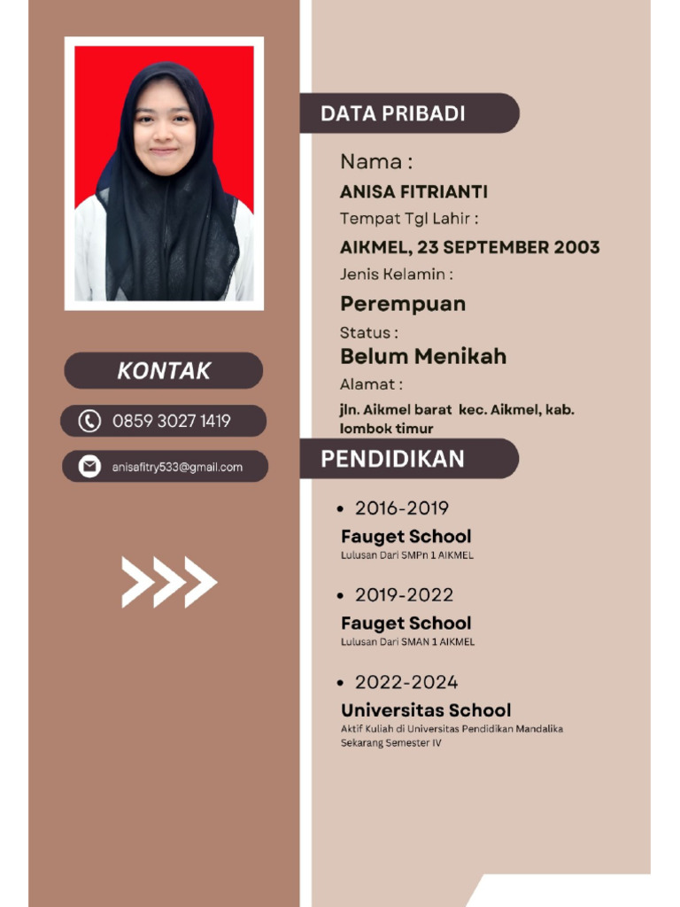 CV Anisa Fitrianti | PDF