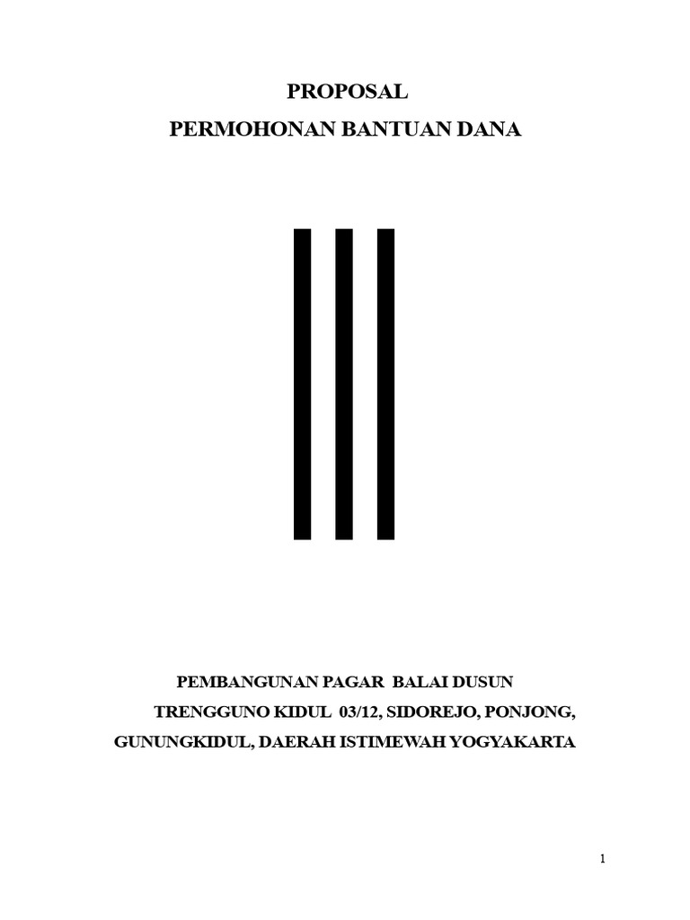 Proposal Pembangunan Pagar Balai Dusun Trengguno Kidul | PDF