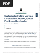 Make It Stick | PDF | Learning | Learning Styles