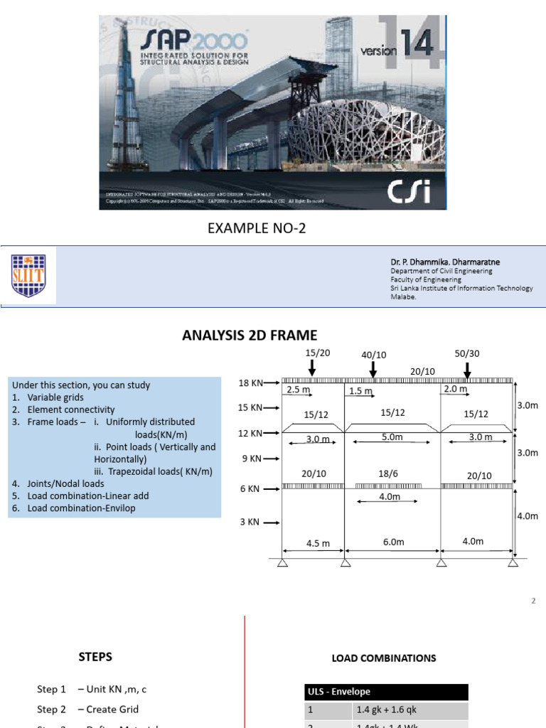 SAP2000 Eğitim: 2D Frame Analizi | PDF | Bending | Beam (Structure)