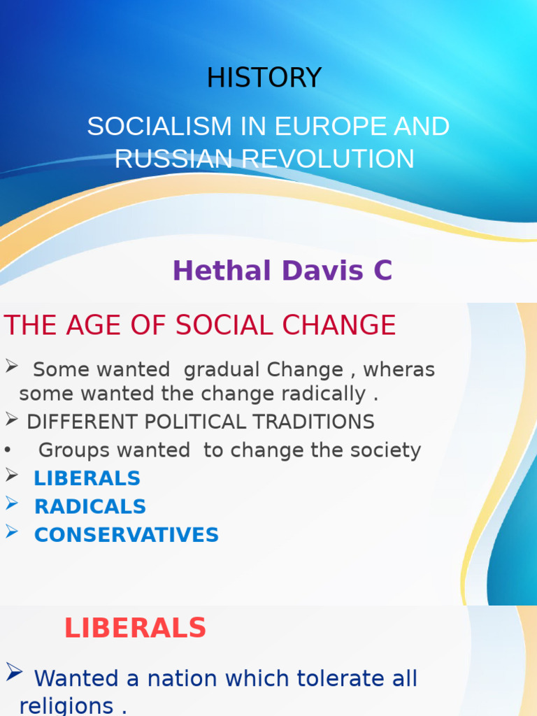 History PPT Socialism | PDF | Bolsheviks | Russian Empire