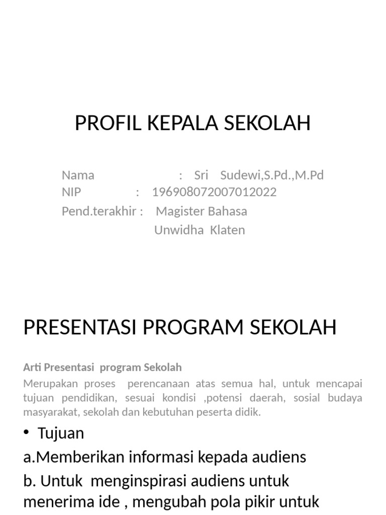 Presentasi Program Sekolah | PDF