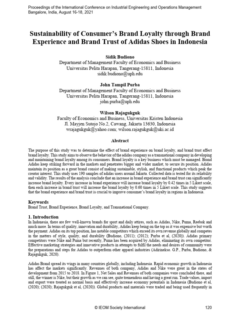 Scopus - Sustainability of Consumer's Brand Loyalty Through Brand ...