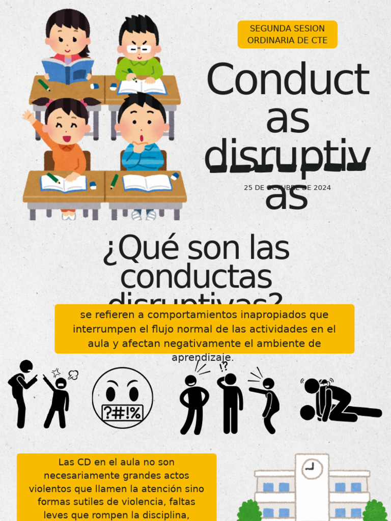 Estrategias para Conductas Disruptivas | PDF | Comportamiento | Salón ...