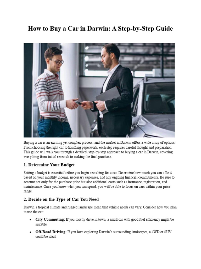 Car Buying Guide for Darwin Residents | PDF | Car | Option (Finance)