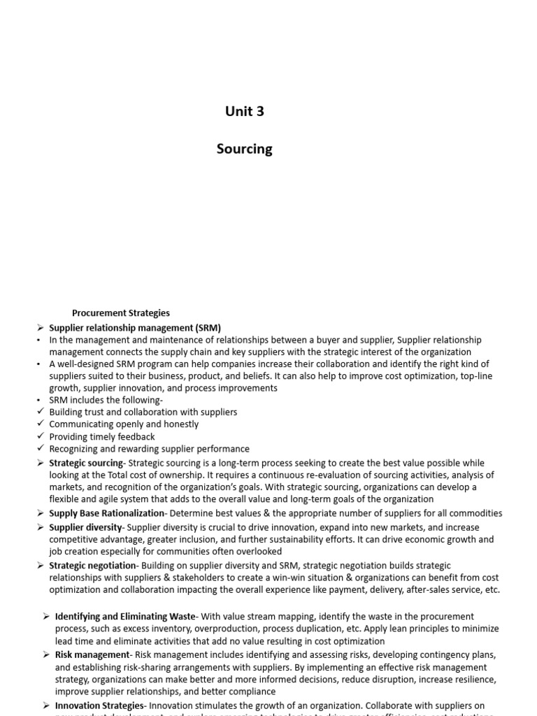 Supplier Evaluation And Procurement Strategies Pdf Warehouse Auction