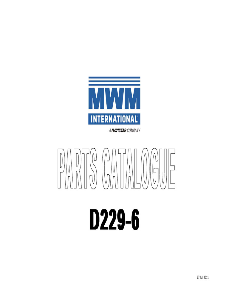 D229-6 MWM Parts Catalog | PDF | Engines | Vehicle Parts