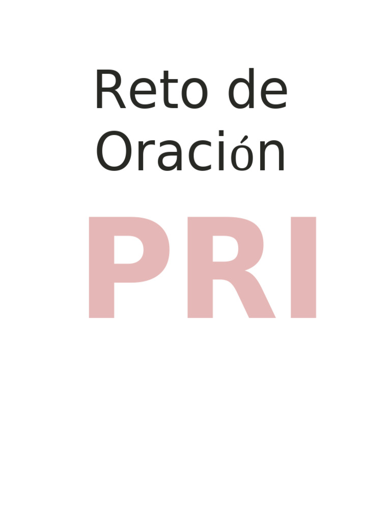 Reto Oracion 10 Dias - Docx11 | PDF | Oración | Amor