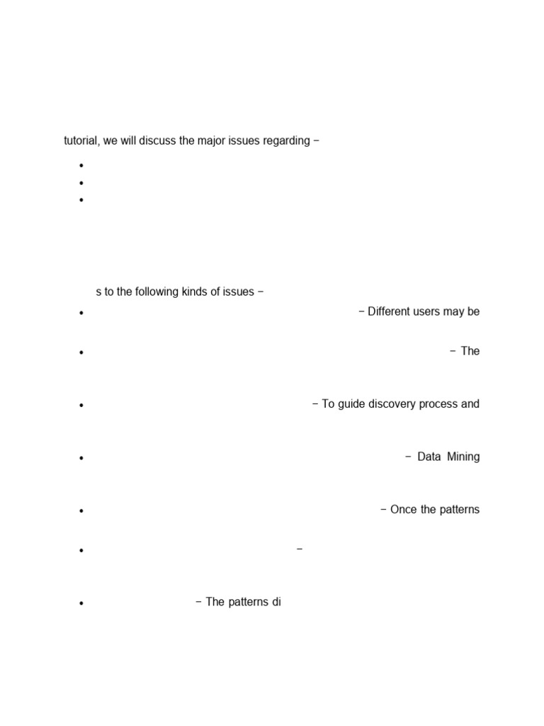 Data Mining Issues and Tasks | PDF | Data Mining | Cluster Analysis