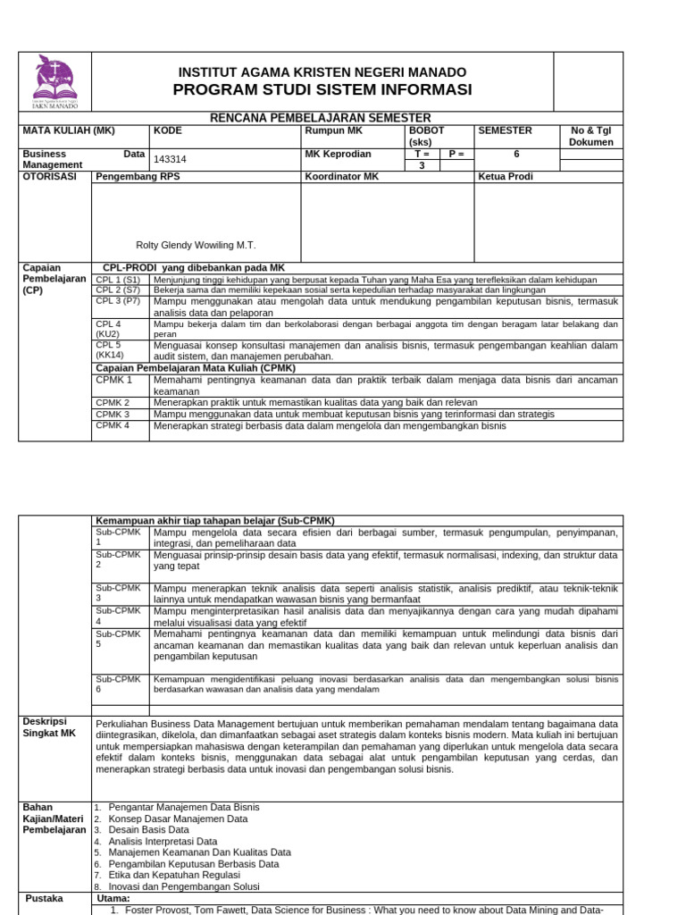 RPS Business Data Management | PDF