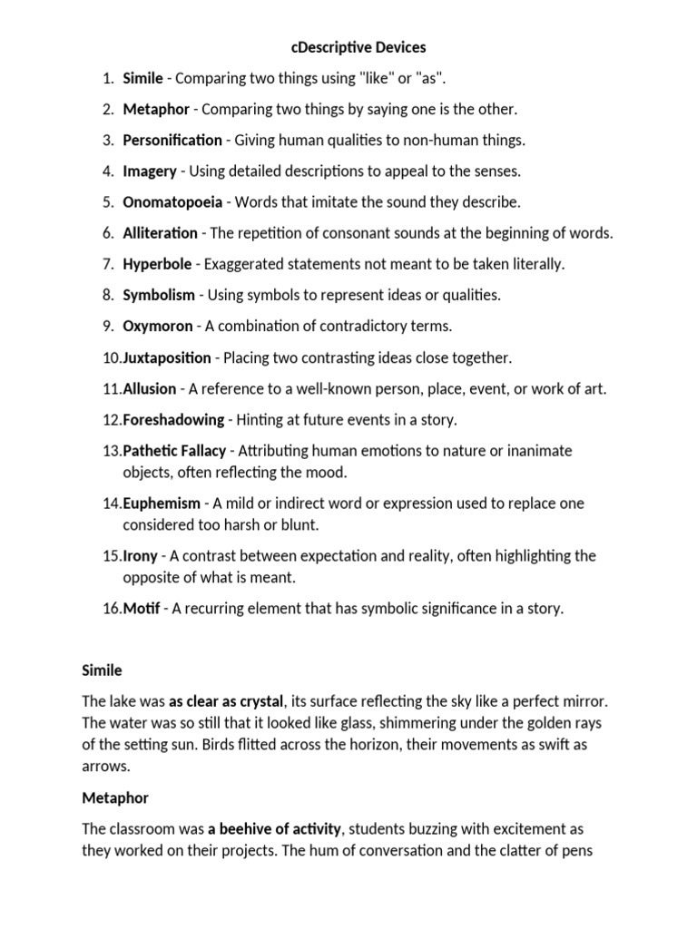 Descriptive Devices | PDF
