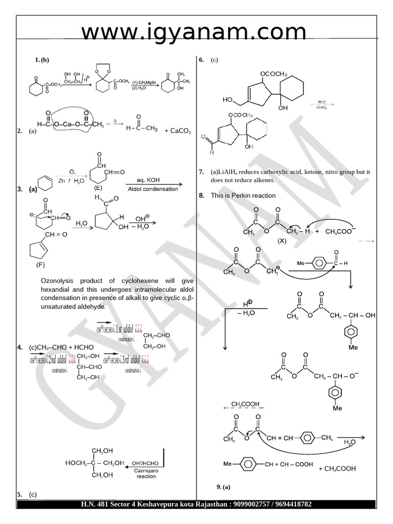 2nd Pu& Cbse Jee Key | PDF | Organic Chemistry | Chemistry
