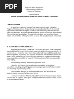 Accomplishment Report On Property Custodian | PDF