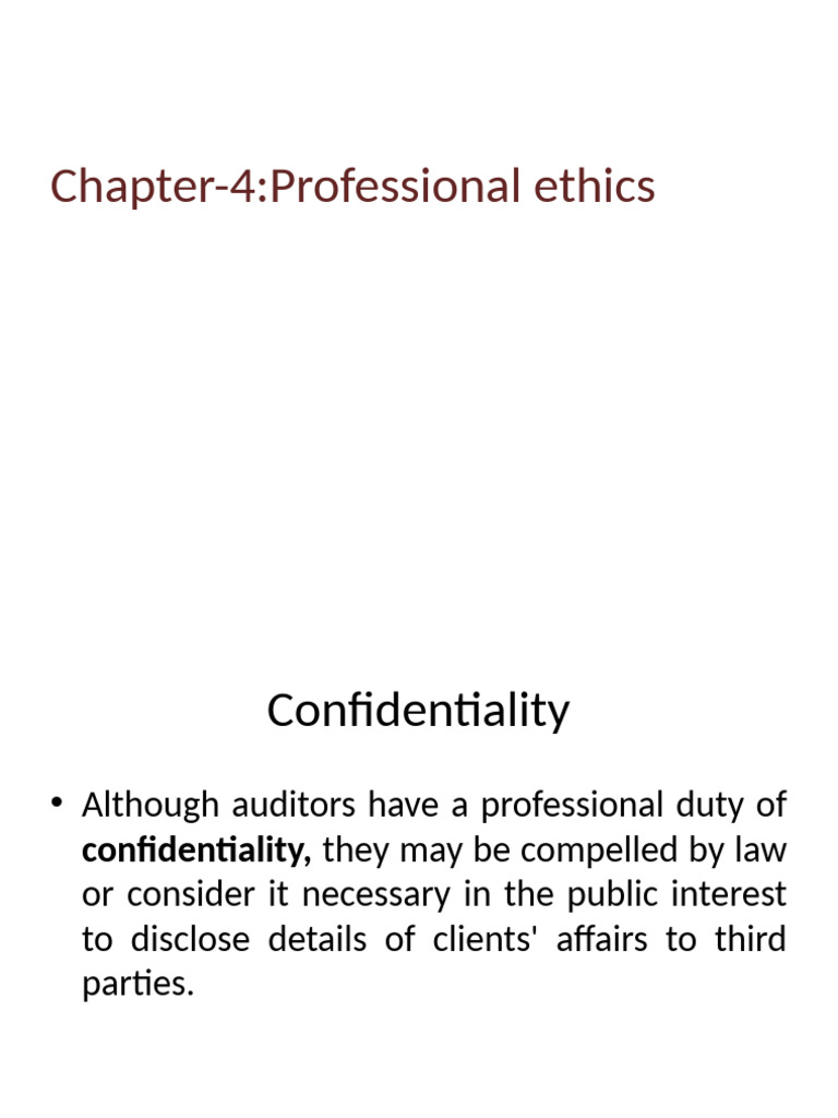 Chapter 4 | PDF | Audit | Confidentiality