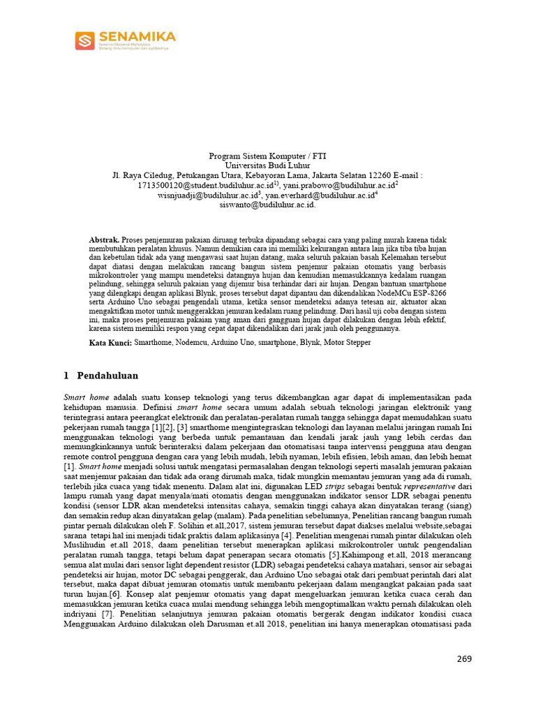 Referensi Project Jemuran Otomatis | PDF | Komputer