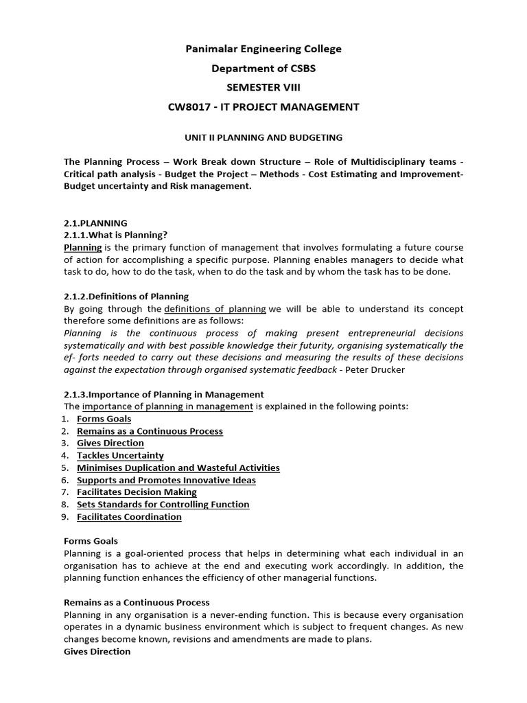 ITPM Unit 2 | PDF | Risk | Risk Management