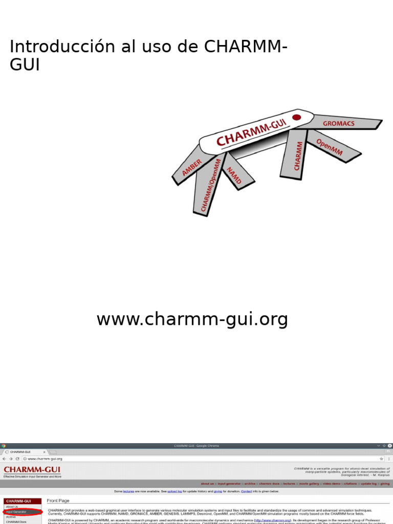 Introducción Al Uso de CHARMM-GUI | PDF