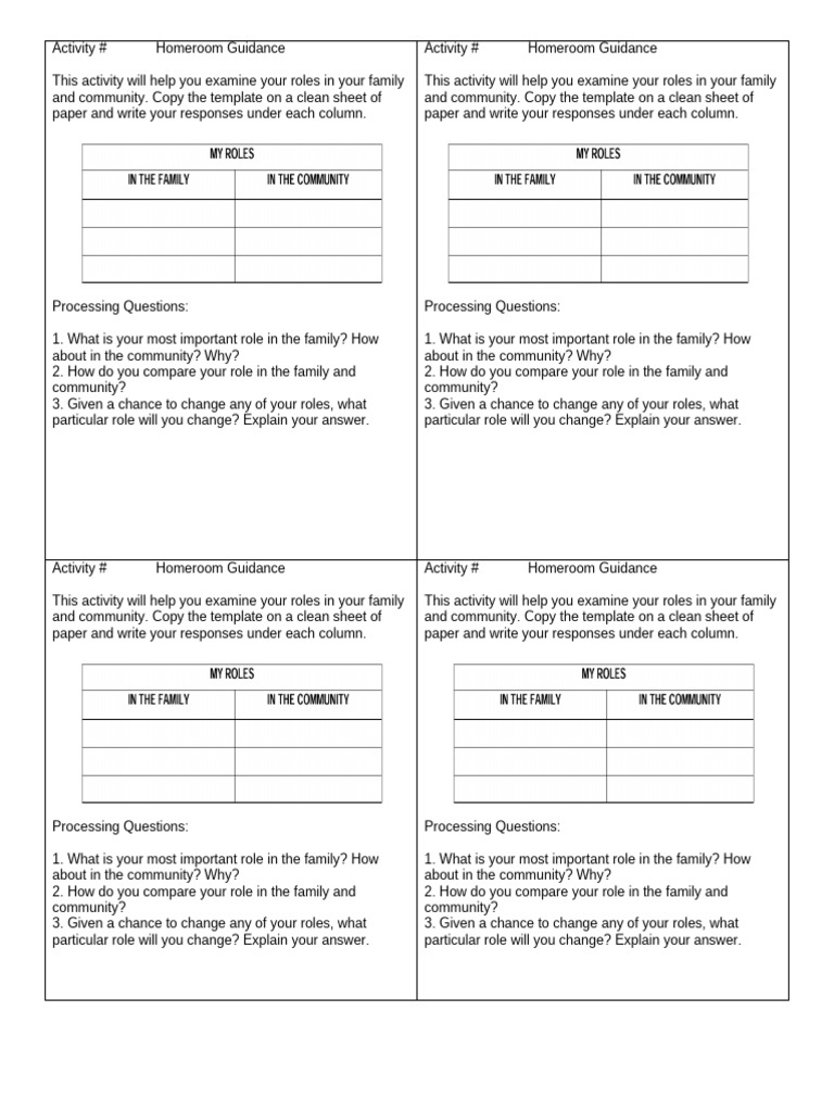 Activity - Homeroom Guidance | PDF | Language Arts & Discipline