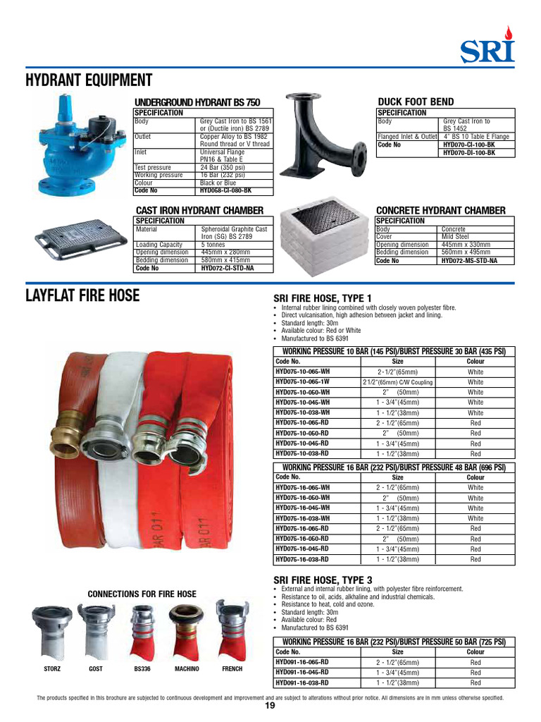 Ex26692 - 65mm SRI Hose Pipe | PDF | Cast Iron | Pipe (Fluid Conveyance)
