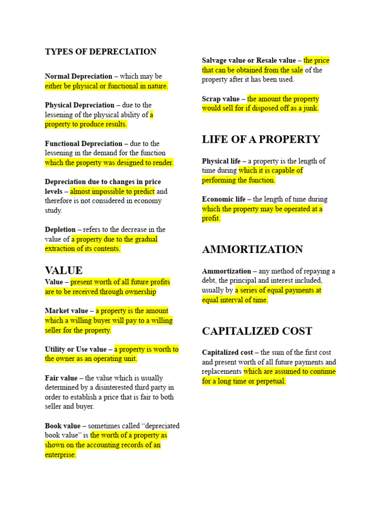 Types of Depreciation | PDF