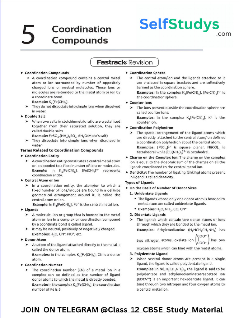 Coordination Compounds | PDF