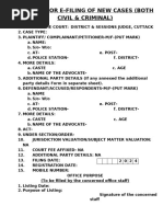 Case Information Format - Delhi District Court | PDF