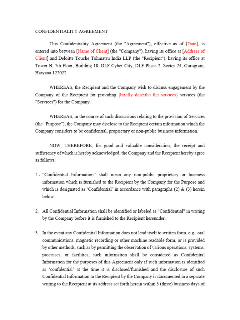 NDA-Receiving_Party | PDF | Non Disclosure Agreement | Confidentiality