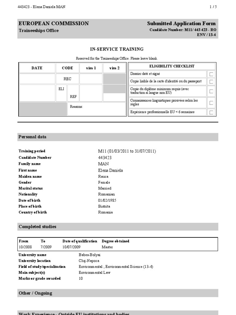 Applicant Form PDF | PDF | European Union | Identity Document