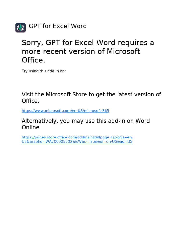 GPT for Excel and Word Compatibility | PDF | Business | Technology ...