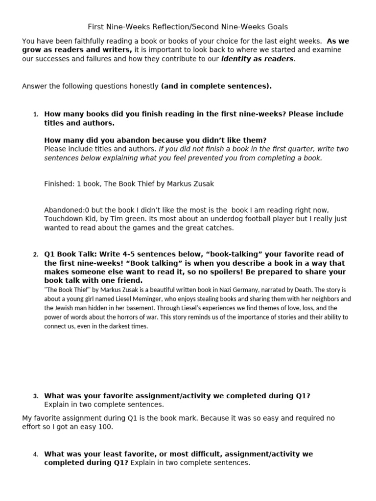 Q1 Reflection - Q2 Goals 2024 | PDF