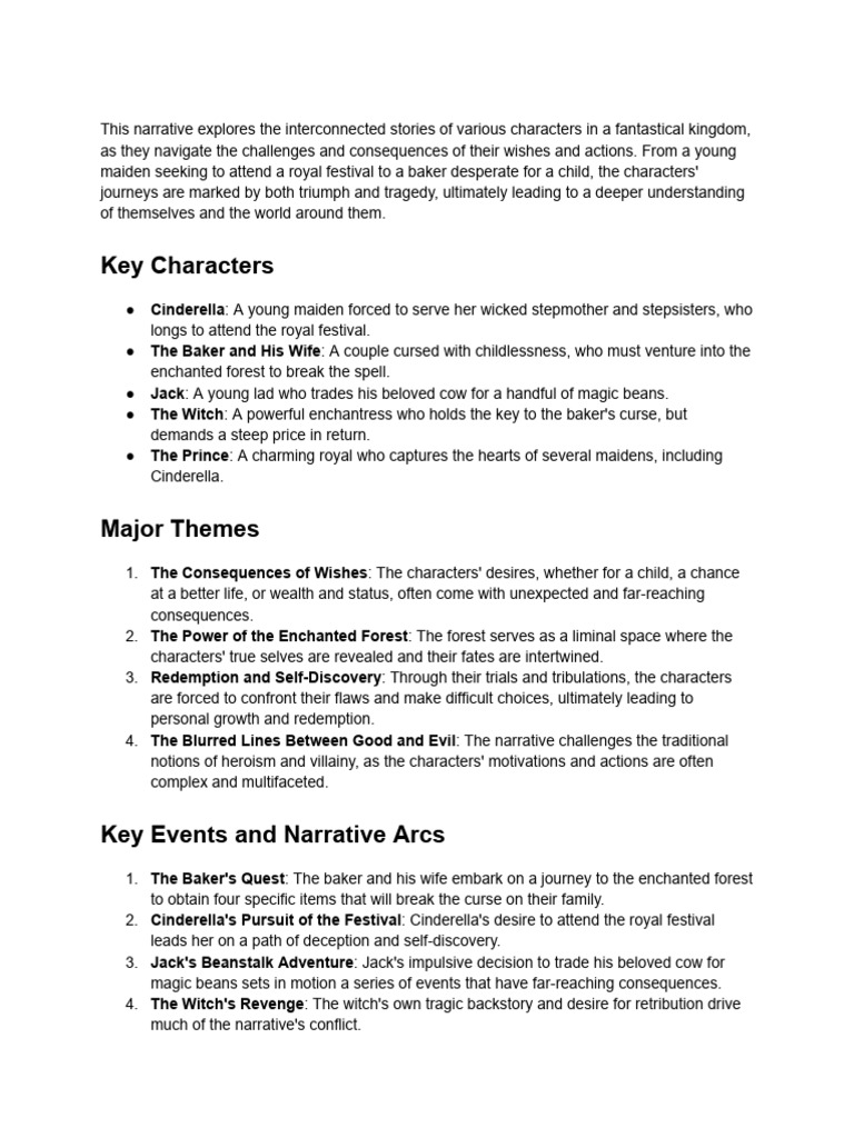 Into the woods | PDF | Narrative | Cinderella