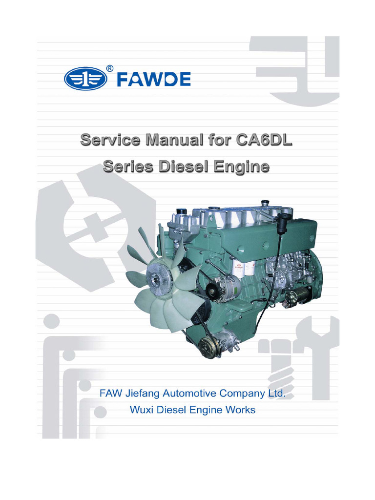 CA6DL1 Work Shop Manual | PDF | Turbocharger | Diesel Engine