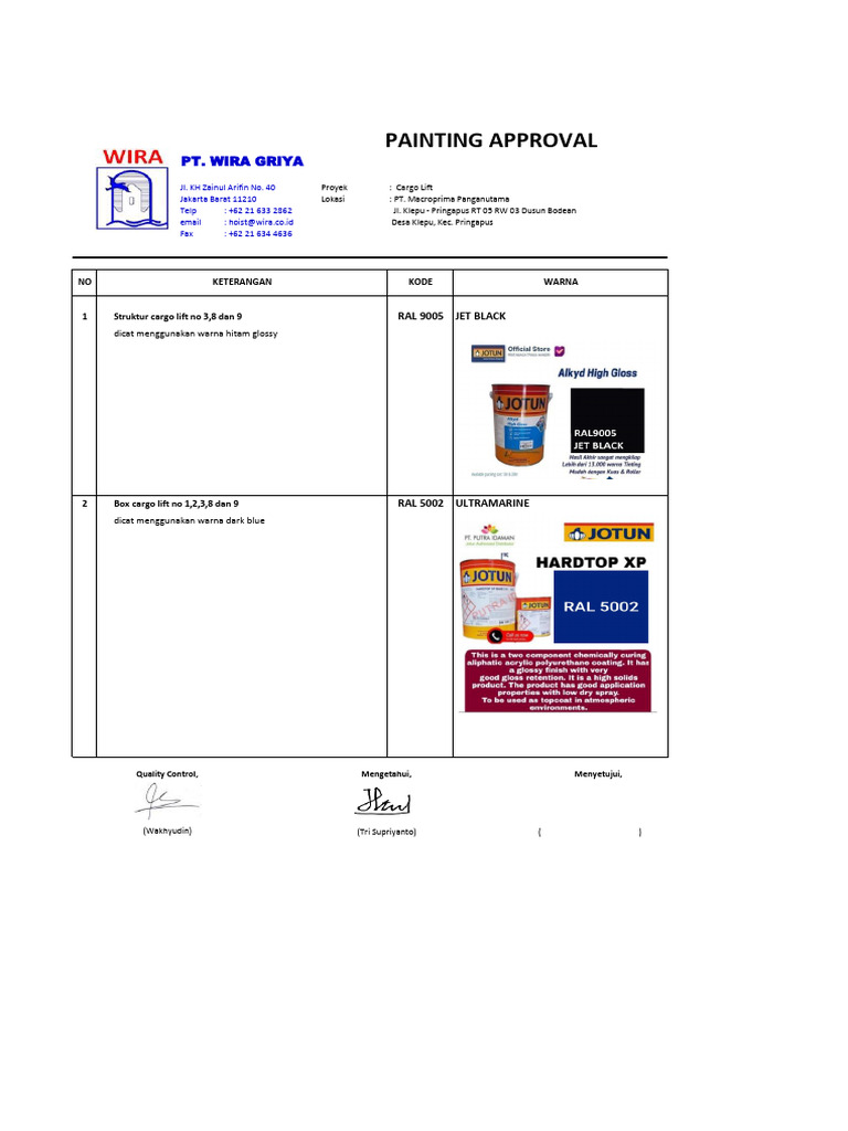 Painting Approval | PDF