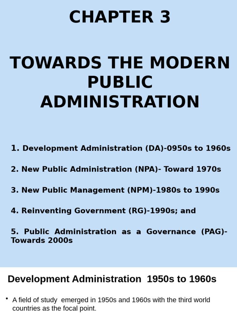 Evolution of Public Administration | PDF | Governance | Sustainability